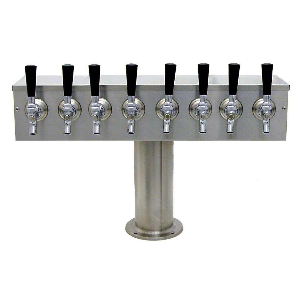 8 TAP BRUSHED SS[4"D]T-TOWER GLYCOL COOLED - CBS Inc.