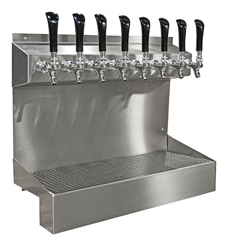 8 TAP BRUSHED SS 24" WALL MT. KRONOS GLYCOL COOLED - CBS Inc.