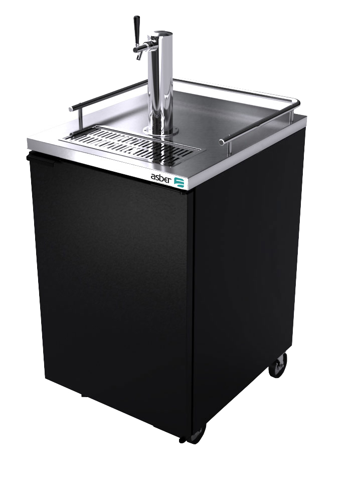 BR-3 SIDES ASBER 24" BLACK 1 TAP 1-DOOR DIRECT DRAW - CBS Inc.